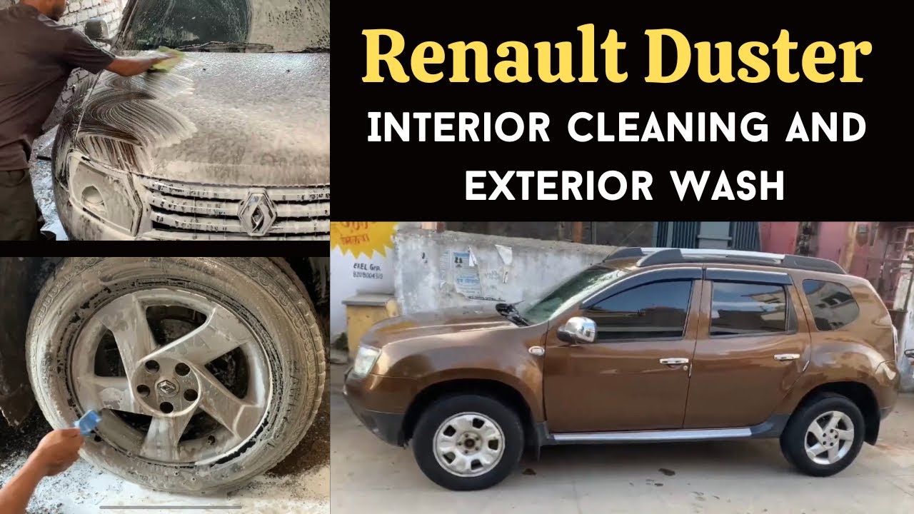 Renault Duster interior cleaning and exterior wash | Satisfying Car ...