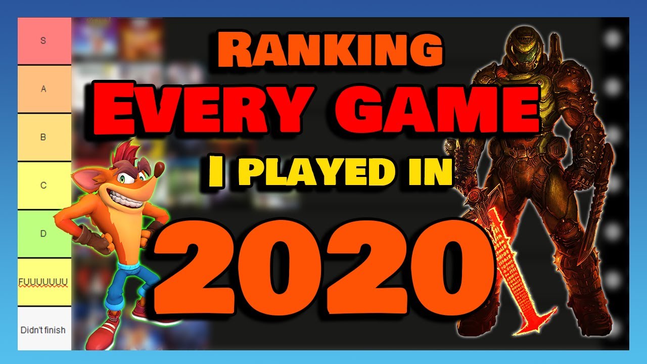 Ranking Every Game I Played in 2020 - YouTube