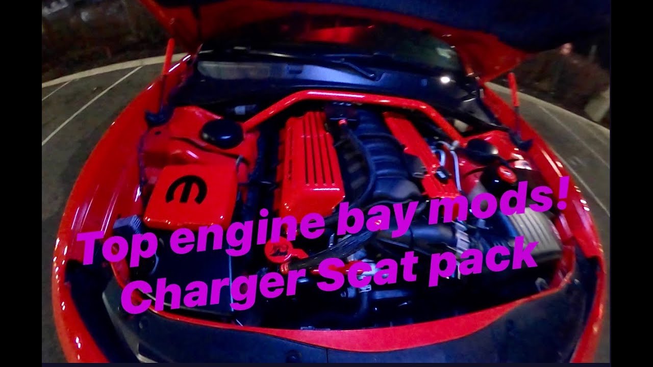 Engine Bay Mods! Charger Scat Pack - YouTube