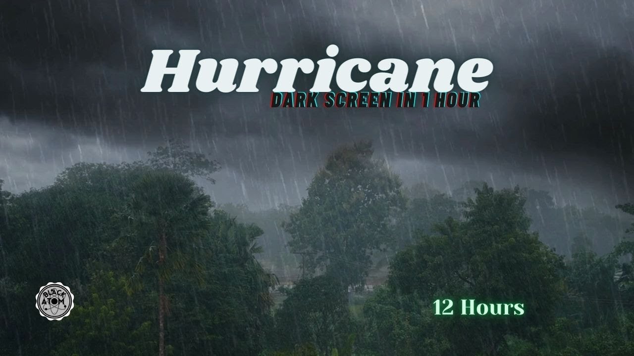 The Sound of a Hurricane, Strong Winds, Heavy Rain, and Thunder ⨀ Storm ...