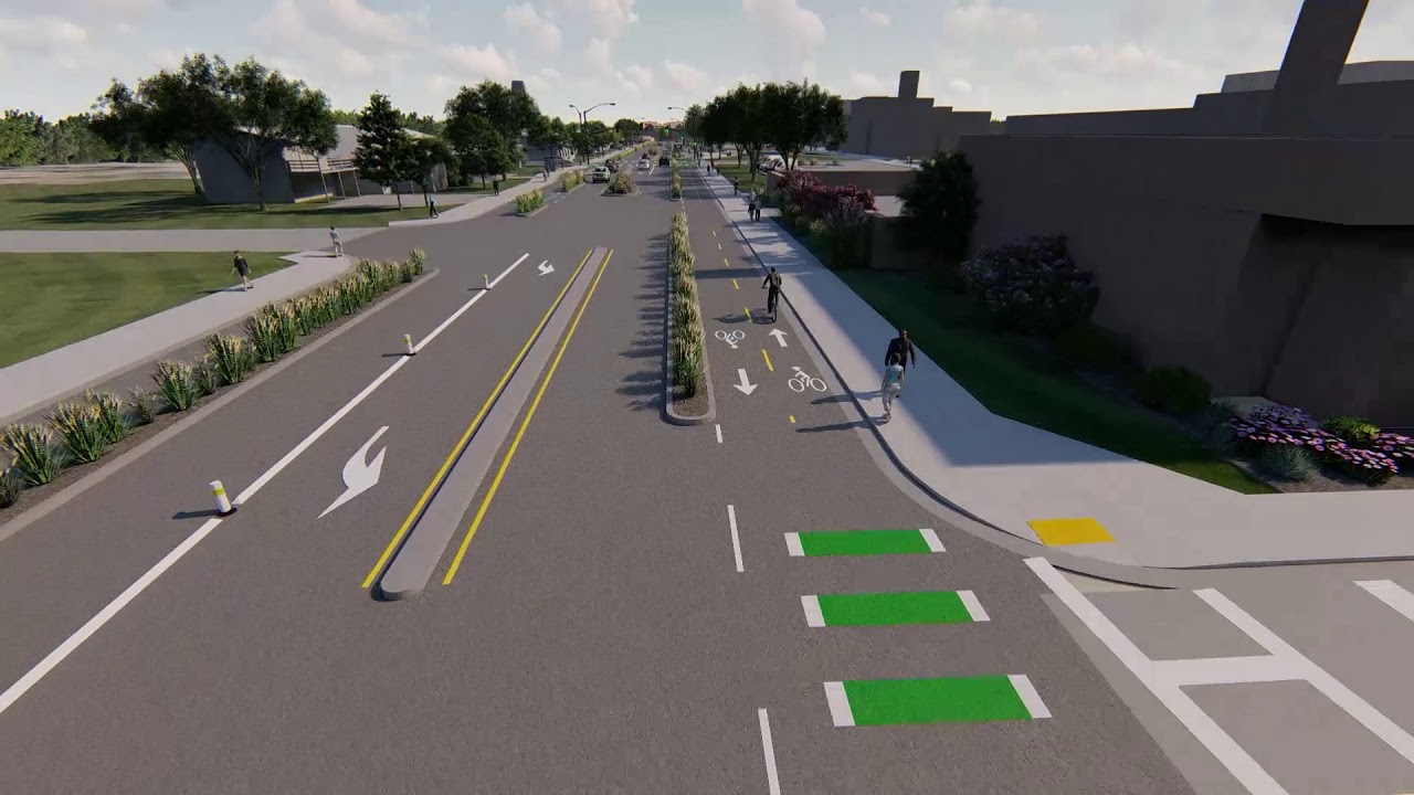 2 Way Cycle Track Alternative - YouTube