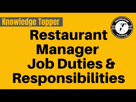 Restaurant Manager Job Description | Restaurant Manager Duties and ...