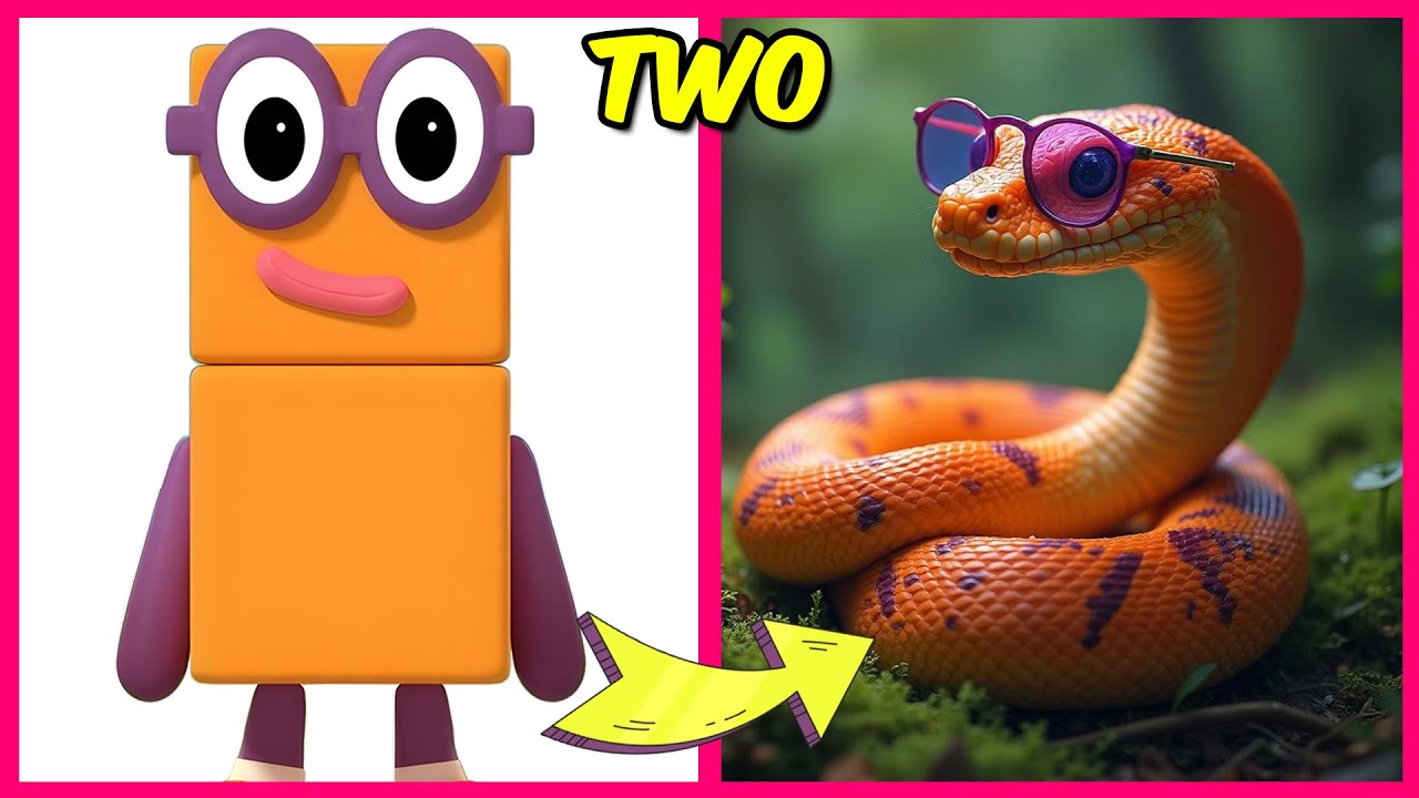 NUMBERBLOCKS Characters as Snakes + Guess The Emoji Quiz🔢🚀⚽ + Their ...