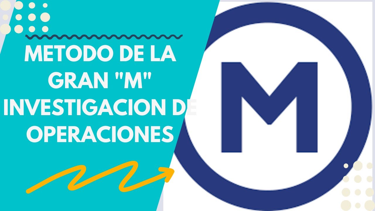 Investigación de Operaciones "Método de la gran M" - YouTube