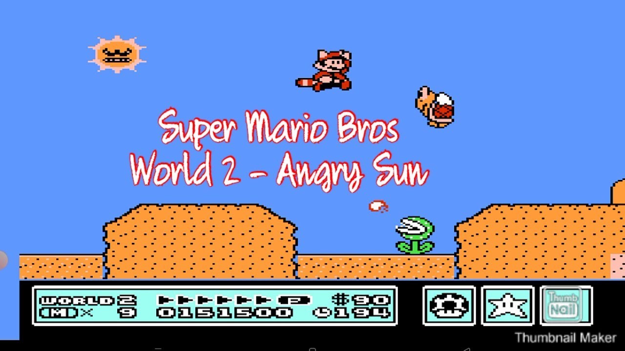 SUPER MARIO BROS NES 3 WORLD 2- Angry Sun #supermario #classic #snes # ...