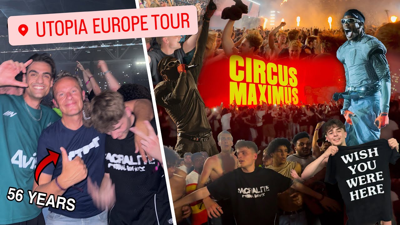 FRONT ROW + FIRST STOP😱 Travis Scott Utopia Tour Europe Vlog🌵🌍 | Jan ...