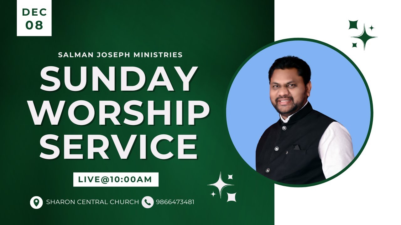 08-12-2024 || SUNDAY WORSHIP SERVICE || SALMAN JOSEPH MINISTRIES ...