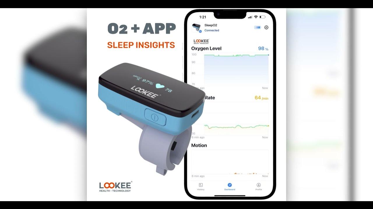 LOOKEE® Ring Sleep Oxygen Monitor with Vibrational Reminder for Low O2 - YouTube