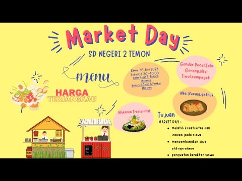Market Day di Sekolah Dasar Negeri 2 Temon|| Cara melatih jiwa ...