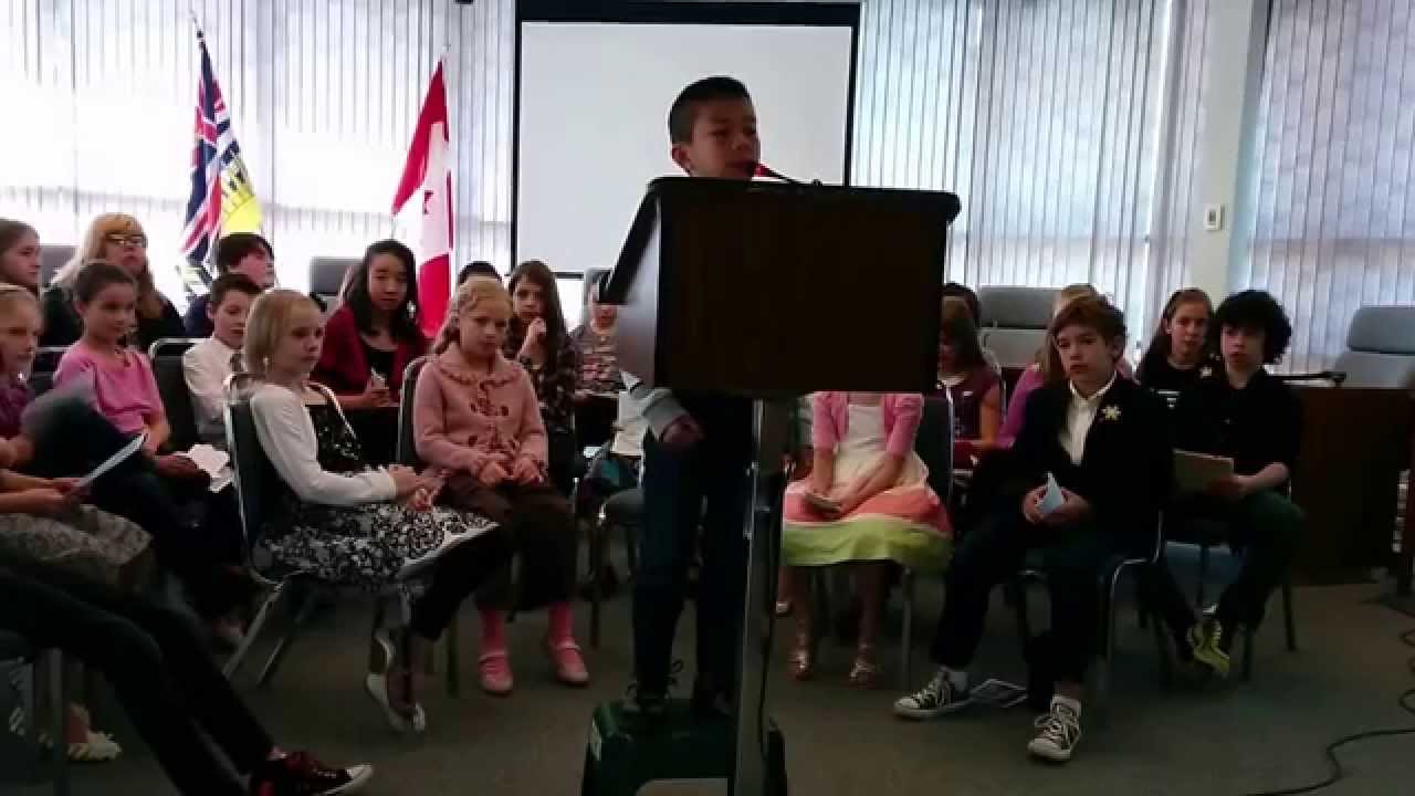 Dominic Langley School District Finals Speechfest 2014 Apr 25 - YouTube