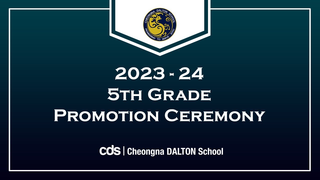 2023 - 24 5Th Grade Promotion Ceremony - YouTube