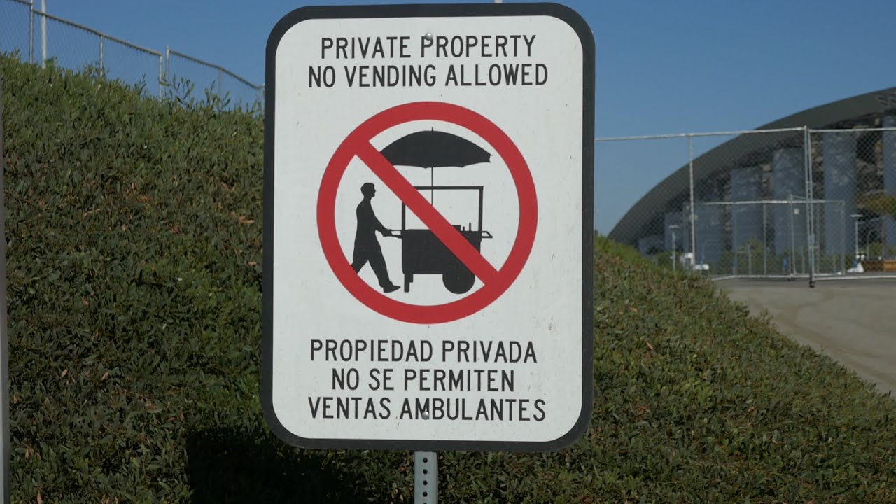 No Vending Allowed Private Property Sign Sofi Stadium Inglewood LA ...
