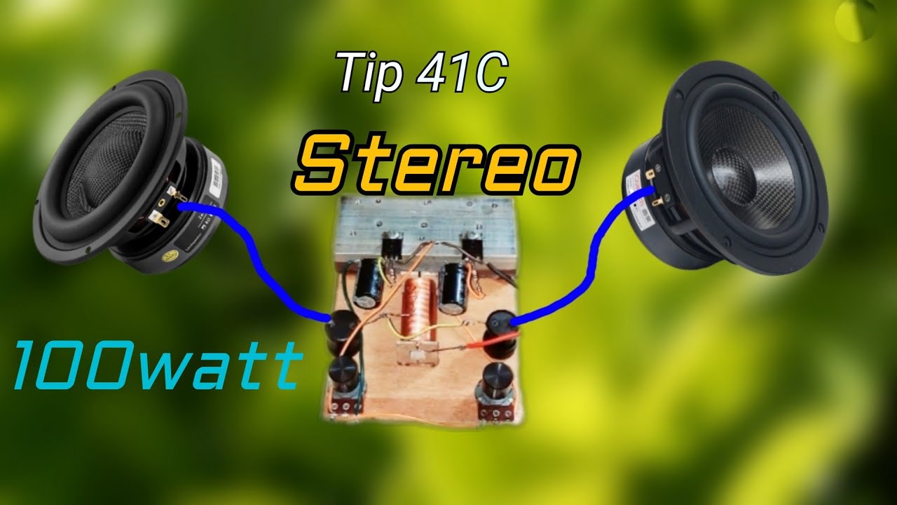 Mini amplifier tip41 Stereo 12volt - YouTube