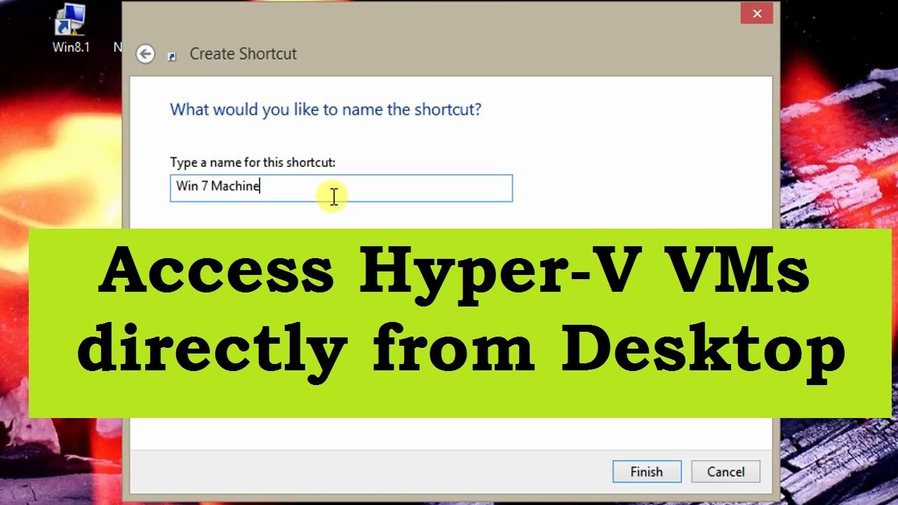 Create RDP-like shortcut to your Hyper-V VMs. - YouTube
