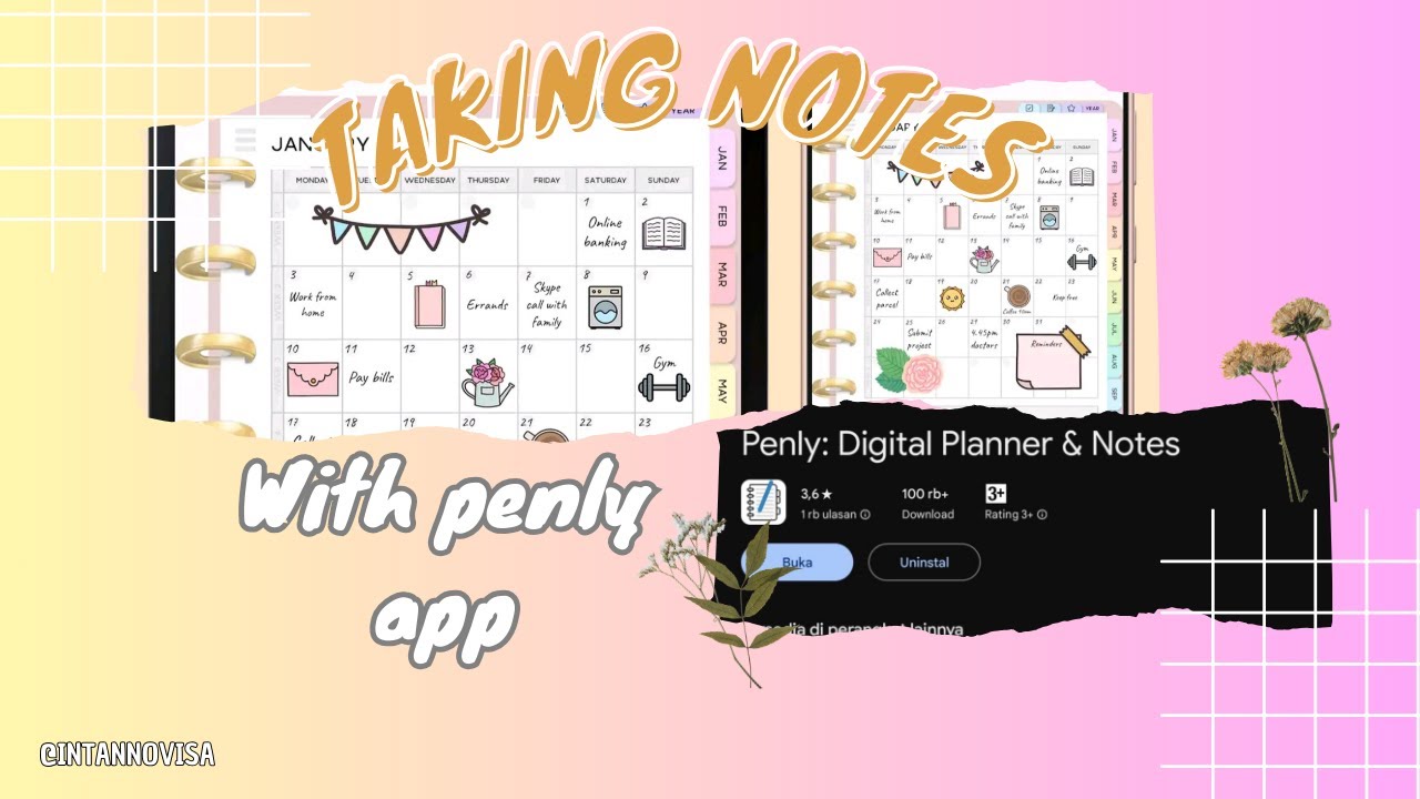 Membuat notes menggunakan aplikasi penly di Redmi Pad SE 🌷📑📓 - YouTube