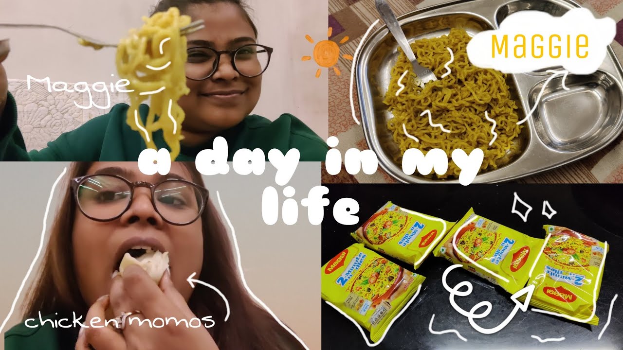 a day in my life 🍝🥟 ashi ke secret Maggie recipe 💛 #youtuber #vlog # ...
