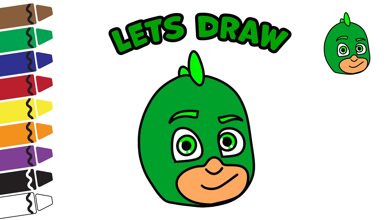 How to Draw Gekko From The PJ Masks Step by Step - YouTube