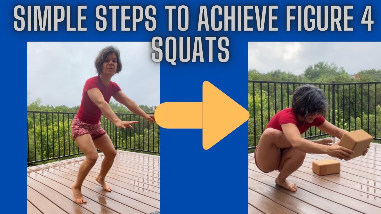 Simplest step by step guide to achieve figure 4 squats - YouTube