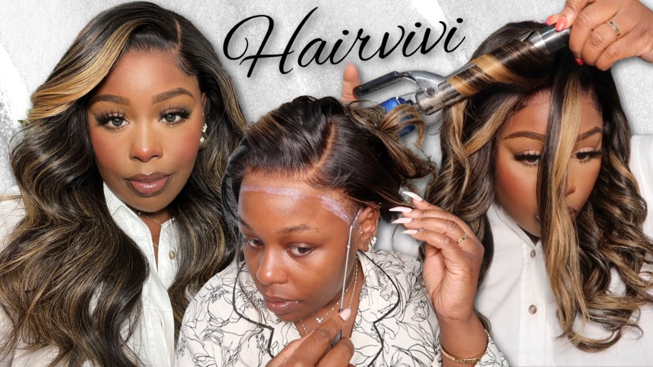 READY TO INSTALL 13X6 CLEAN HAIRLINE 😍 GLAM HONEY BLONDE HIGHLIGHTS ...