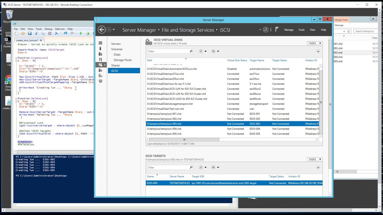 How To Create iSCSI Luns on Windows Server 2012 With PowerShell - YouTube