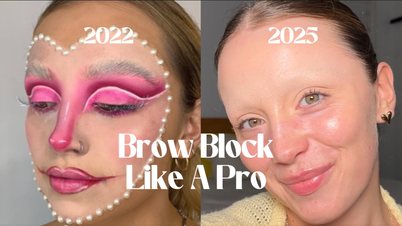 HOW TO BROW BLOCK- tips/tricks/ my first attempts vs now…. - YouTube