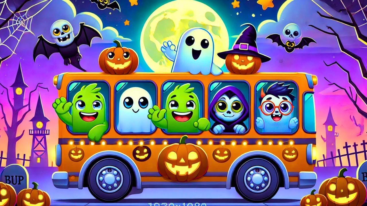 The Monsters On The Bus 👻| In The Tune Of 'The Wheels On The Bus' 🚌 ...