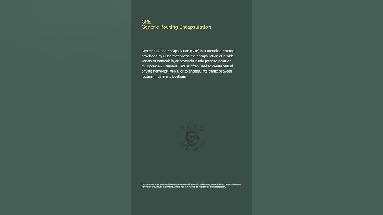 GRE - Generic Routing Encapsulation - Security+ - YouTube