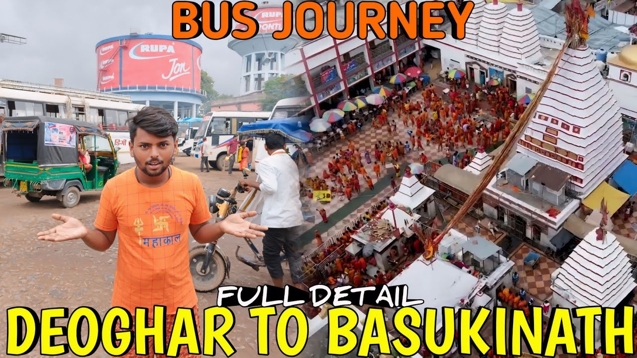 Deoghar to Basukinath Dham | बाबाधाम से बासुकिनाथ धाम बस यात्रा ...