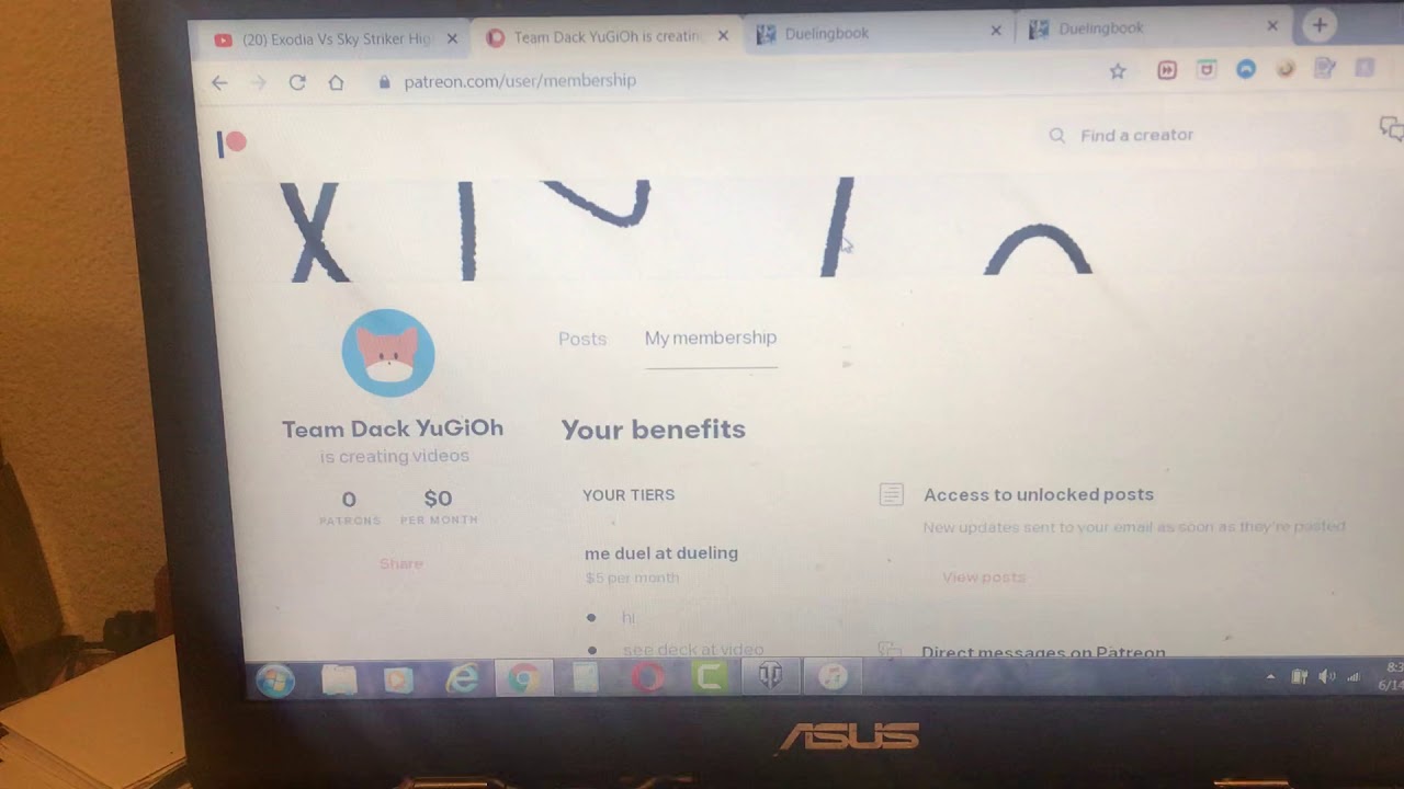Me at patron on channel video - YouTube