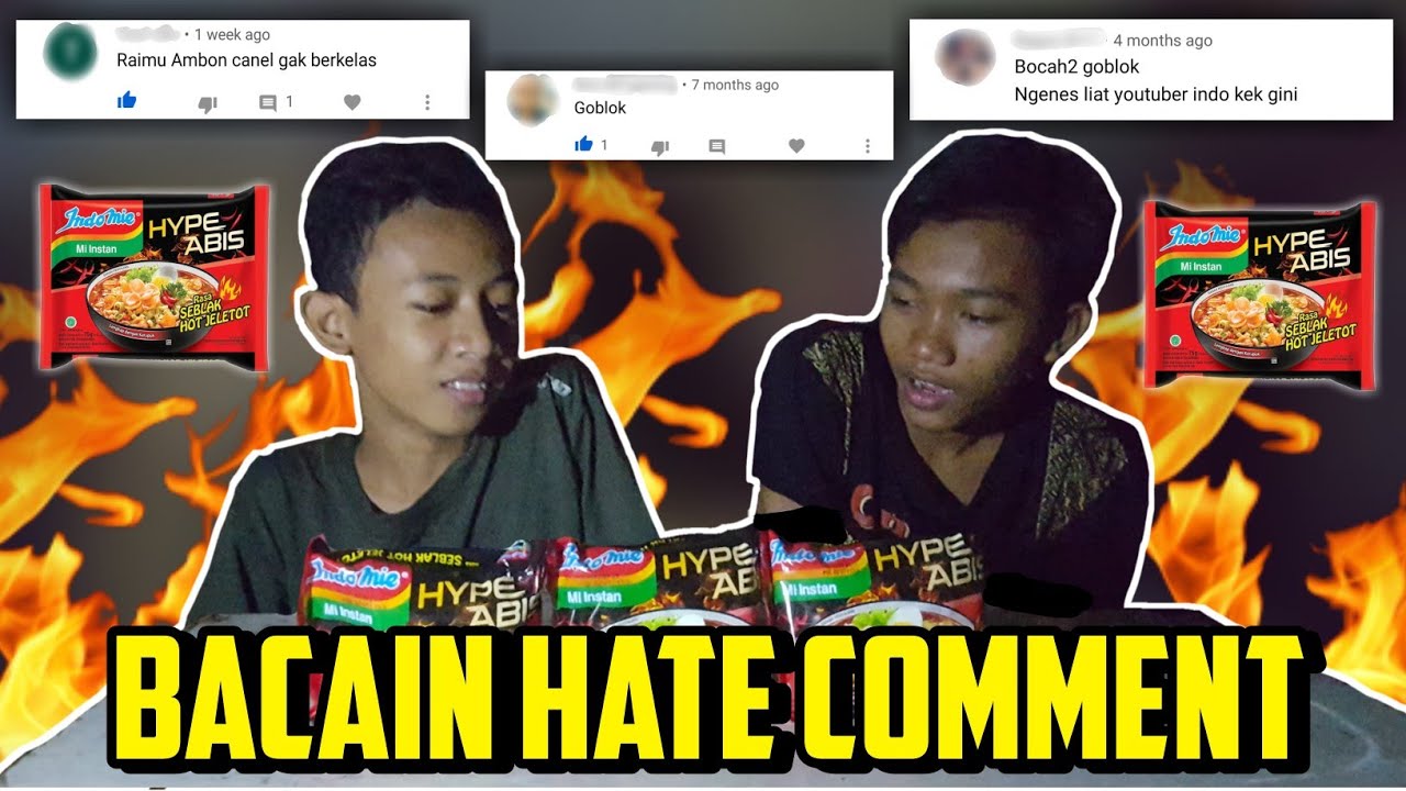 BACAIN HATE COMMENT SAMBIL MAKAN MIE SEBLAK JELETOT - YouTube