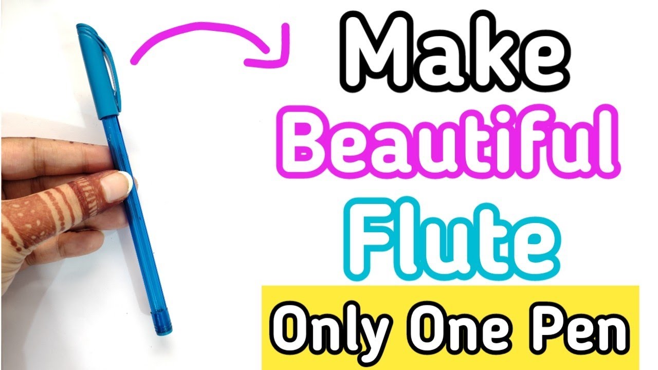 Make Quick Flute With Empty Pen / How To make Paper Flute/ DIY Easy ...