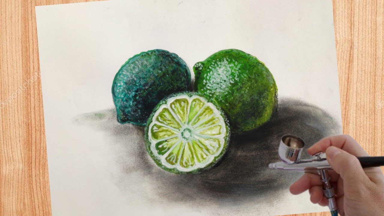 how to draw lemon /how to draw realistic lemon /3d drawing /how to draw ...