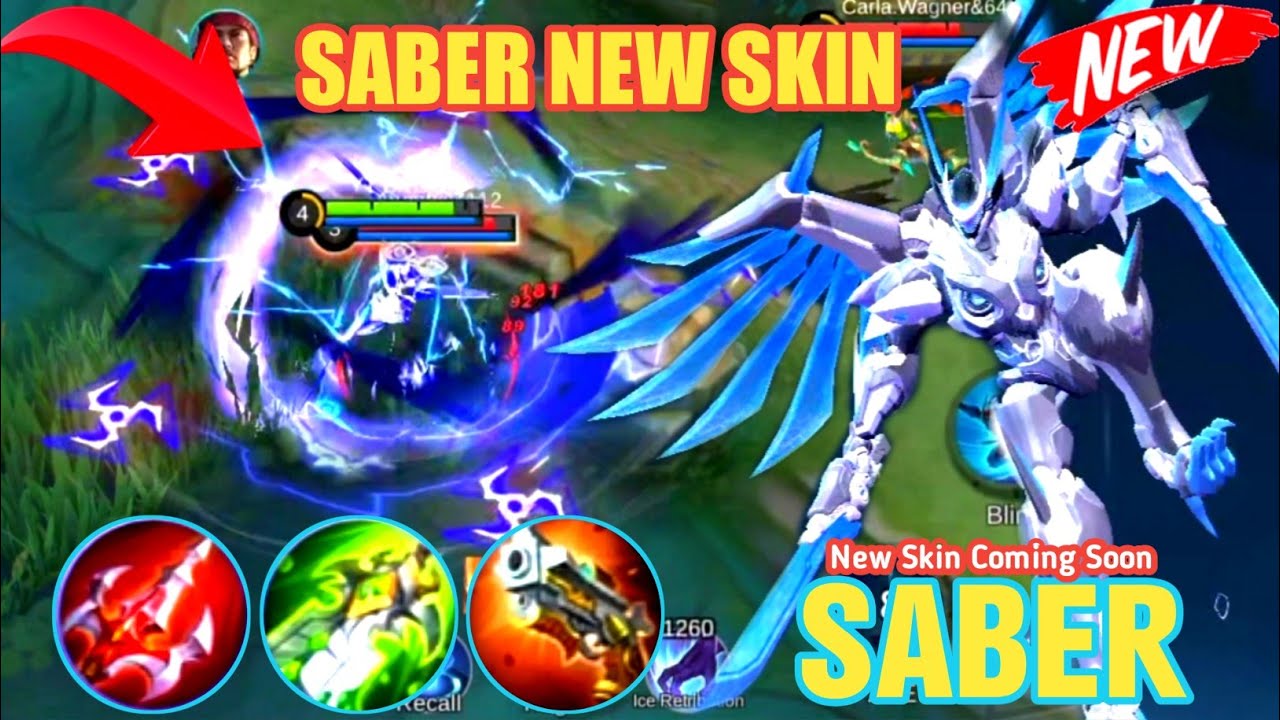 Saber New Skin Coming Soon ~ Test New Skin Saber ~ Mobile Legends - YouTube