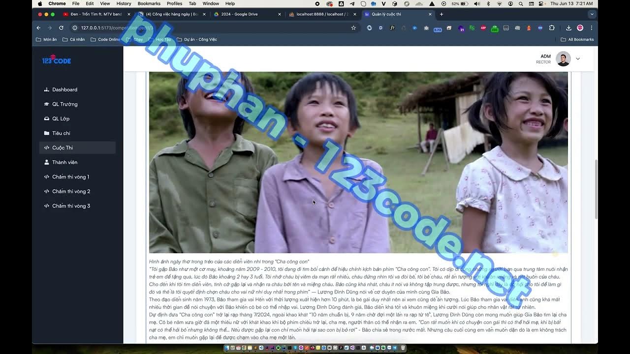 Đồ án 2024 - Quản lý cuộc thi nodejs reactjs - Review update - 123code.net - YouTube