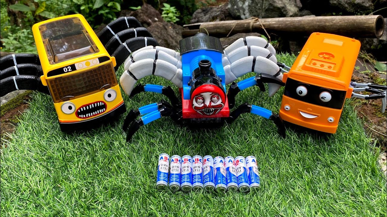 Merakit Thomas and Friends Laba Laba Unique, Bus Monster, Bus Laba Laba ...