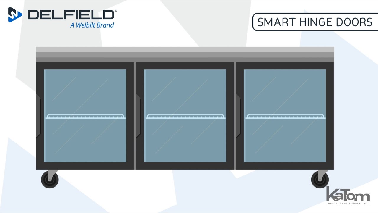 Delfield Coolscapes™ 3-Section Glass Door Worktop Refrigerator (GUR72P ...
