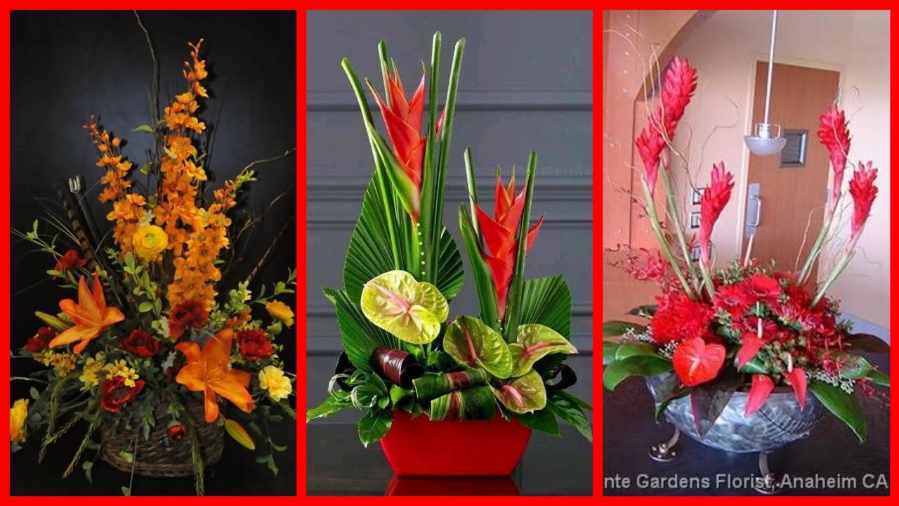 Latest stylish fresh flower arrangement home decoration collection ...