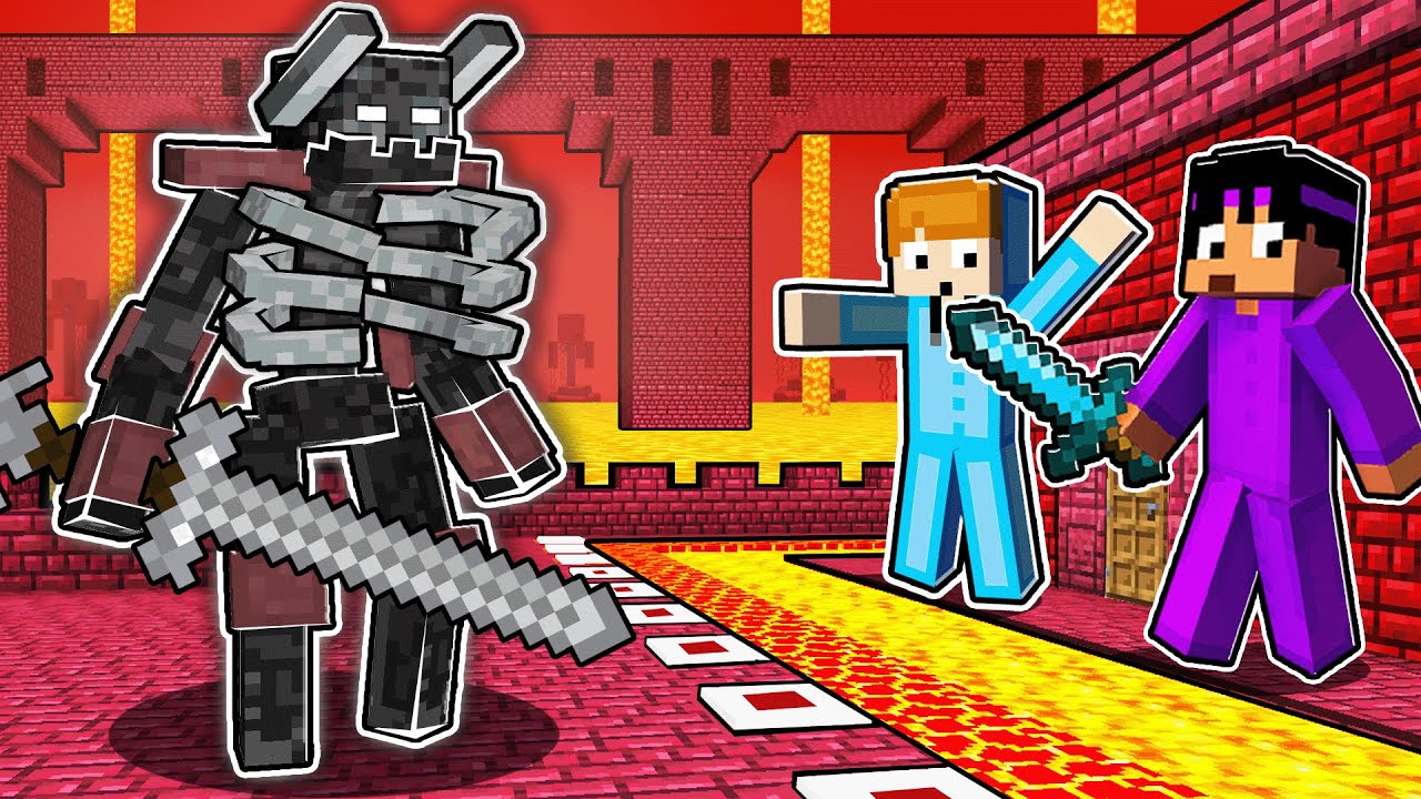 MUTANT WITHER SKELETON vs Most Secure Nether House (Minecraft) - YouTube