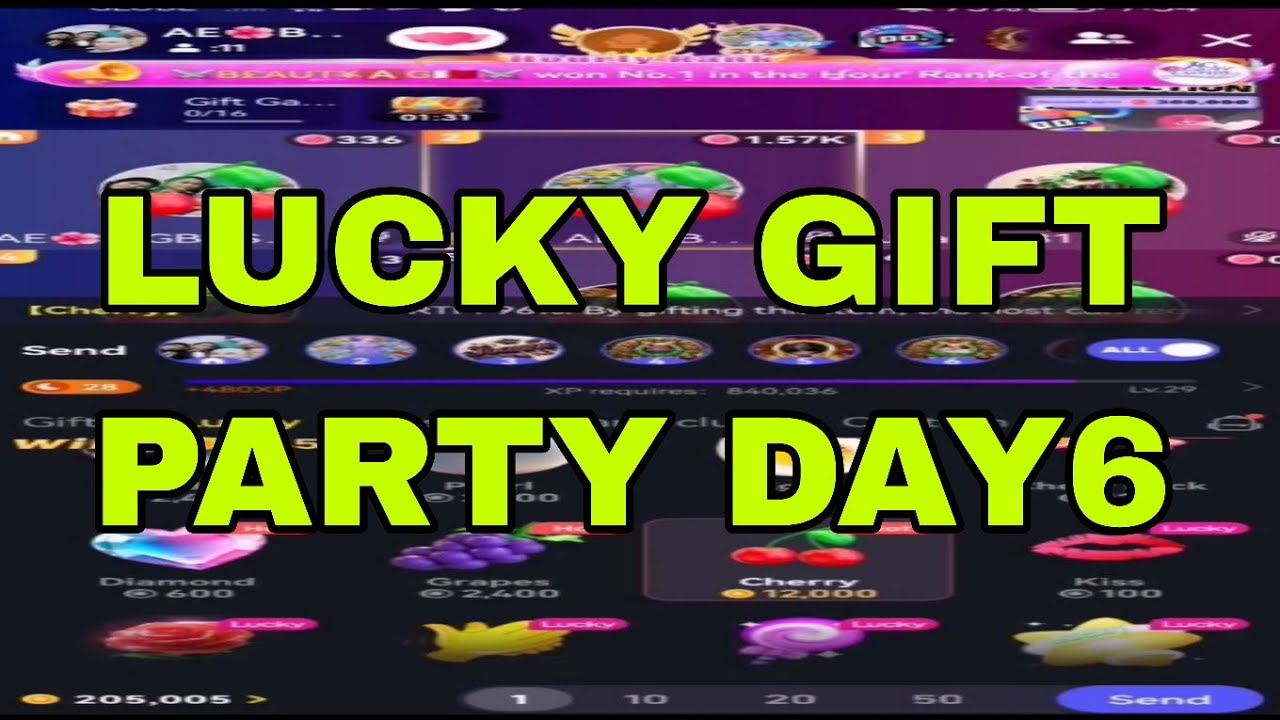 Poppo lucky gift party days 6 - YouTube