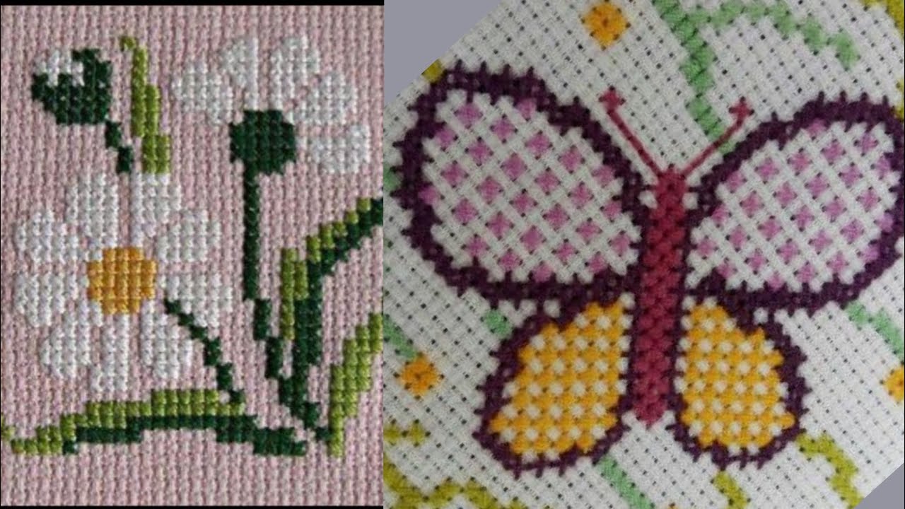 Stunning and stylish cross stitch hand embroidery - YouTube