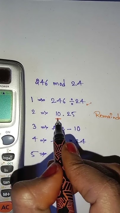 Easy method to calculate MOD using scientific calculator - YouTube