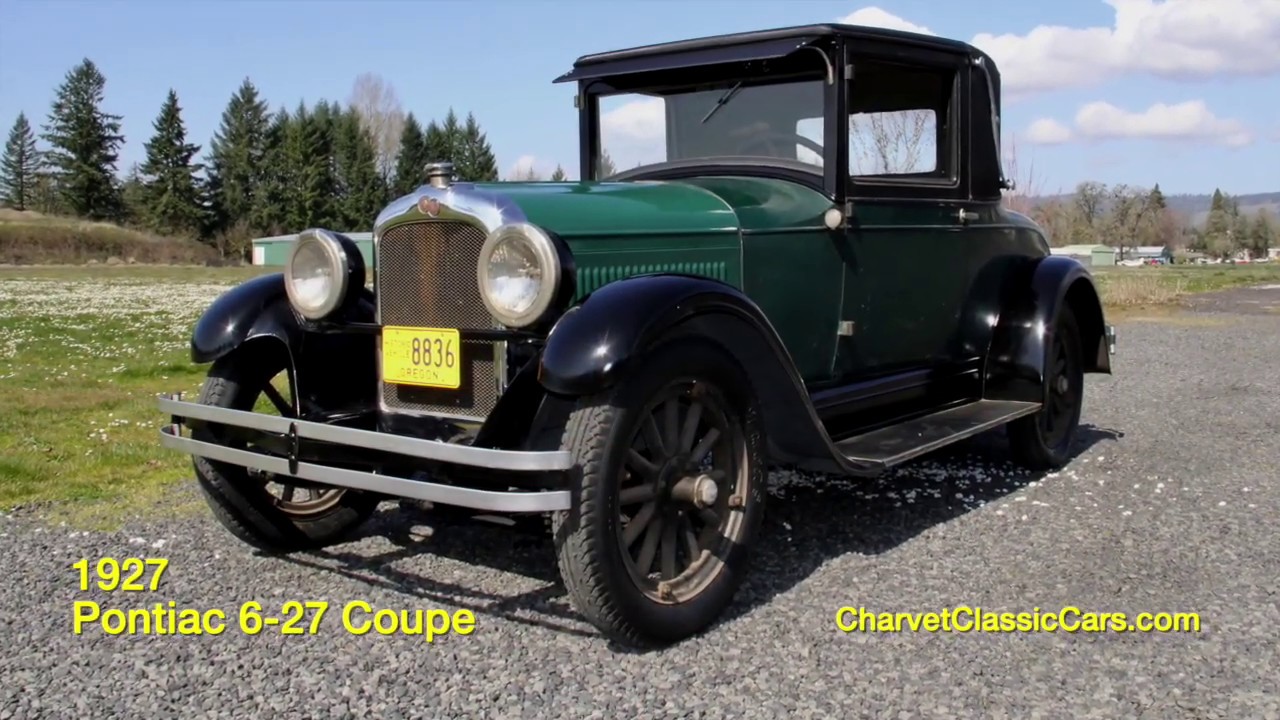 1927 Pontiac 6-27 Coupe. Charvet Classic Cars. - YouTube