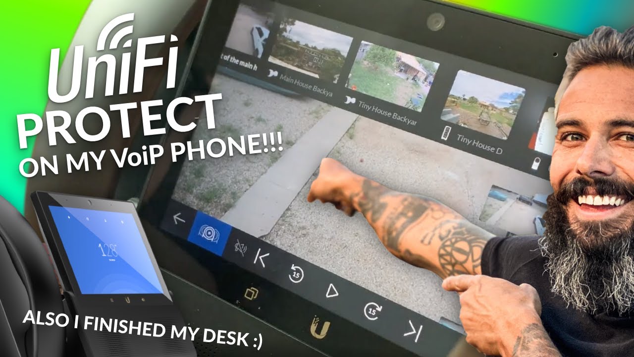 UniFi Protect on my UniFi Talk VoIP Phone and Desk Reveal - YouTube