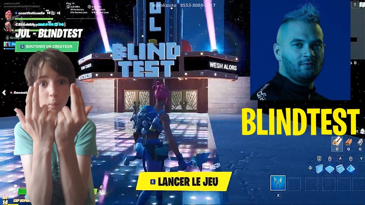 JE FAIS LE BLINDTEST DE JuL SUR FORTNITE !!!!!!! - YouTube