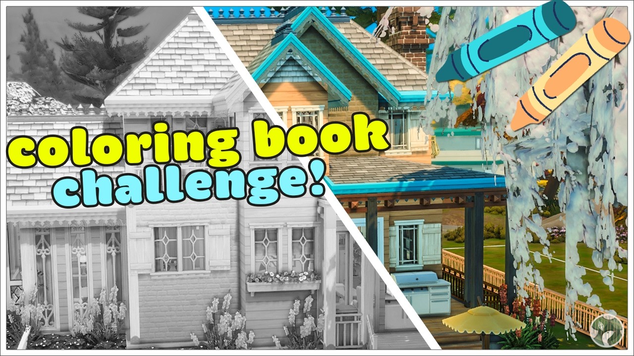 Attempting the Coloring Book Challenge 🌈 The Sims 4 - YouTube