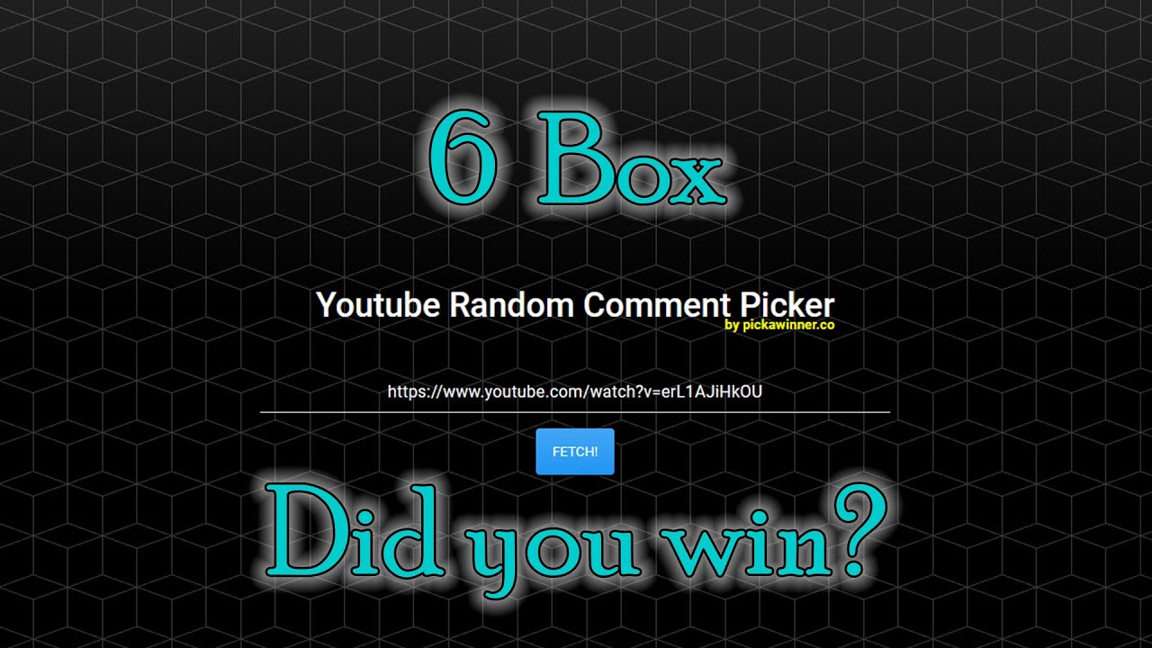 6 Box Giveaway Drawing! - YouTube