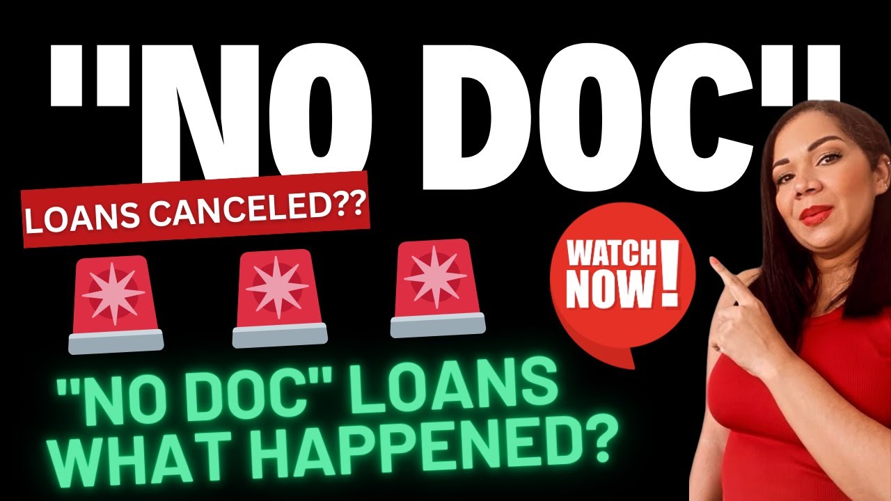 Breaking News: NO DOCS LOANS Discontinued - What You Need to Know. - YouTube