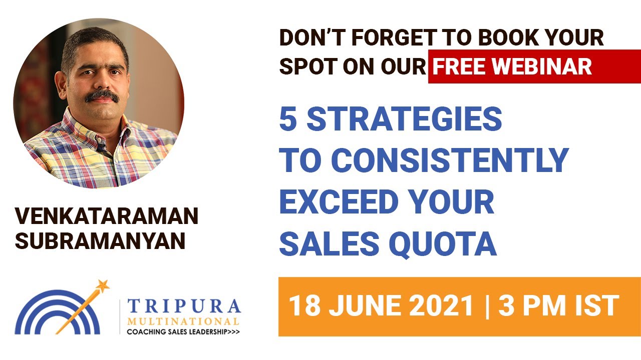 Webinar - 5 STRATEGIES TO CONSISTENTLY EXCEED YOUR SALES QUOTA - YouTube
