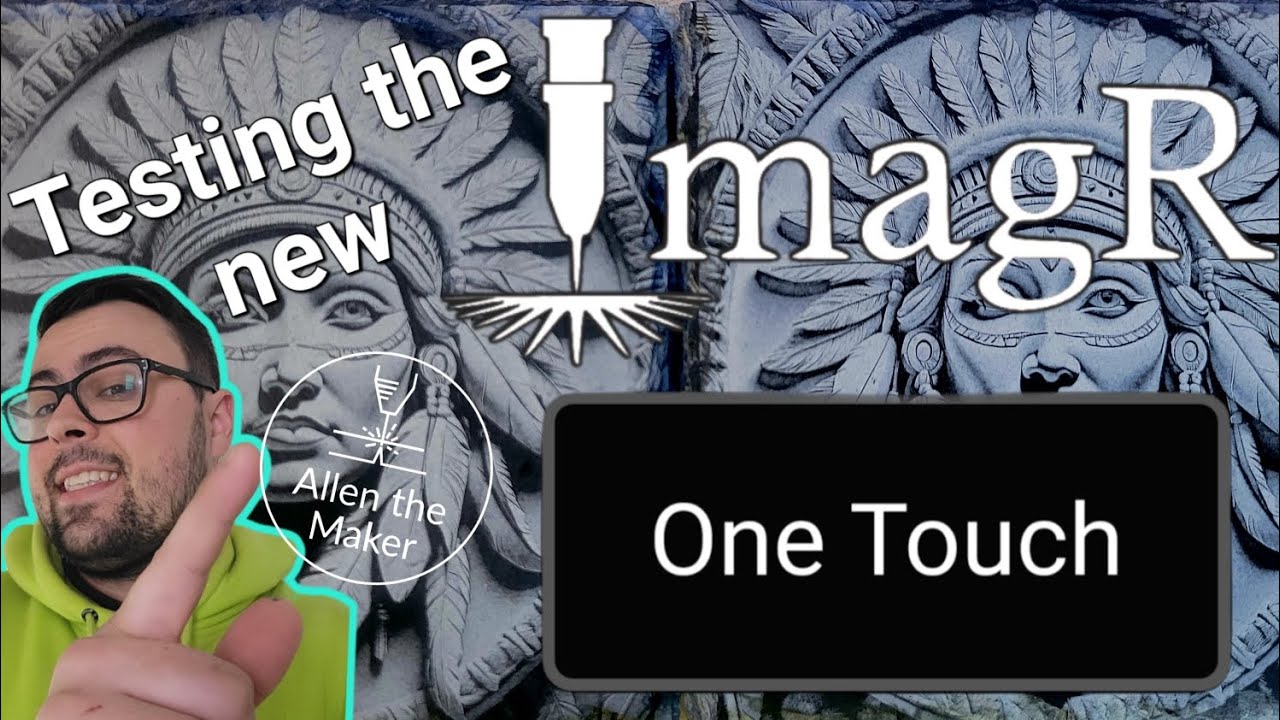 First test of the new ImagR "ONE TOUCH" function for laser engraving ...