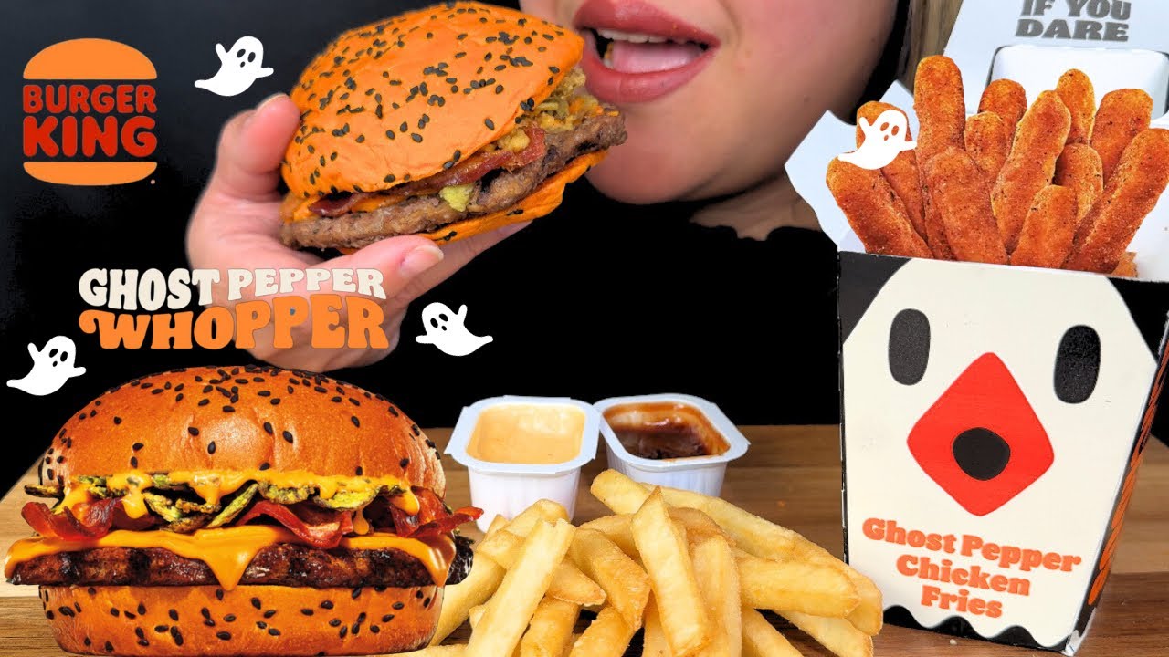 Burger King Whopper (Ghost Pepper) ASMR [Mukbang] - YouTube